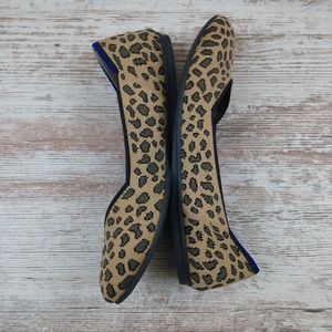 Rothy's | Shoes | Rothys Spotted Leopard Blue Halo Red Heel Flats ...